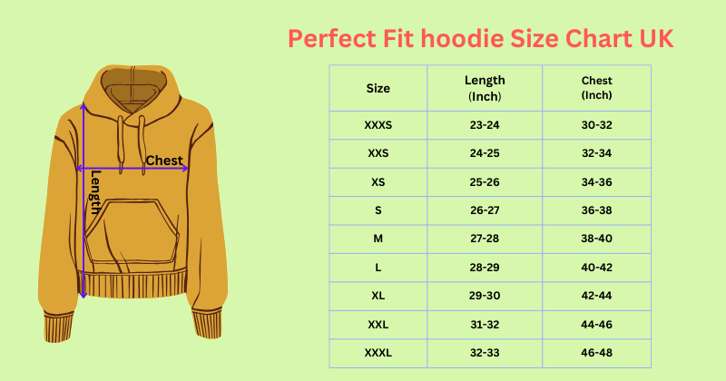 Your Ultimate Hoodies Size Chart Guide UK - Exact Print
